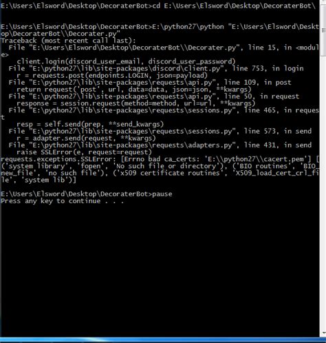 SSLError Errno Ssl C Error B X Certificate Routines X Load Cert