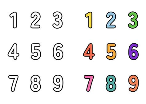 숫자별 가을색칠 페이지