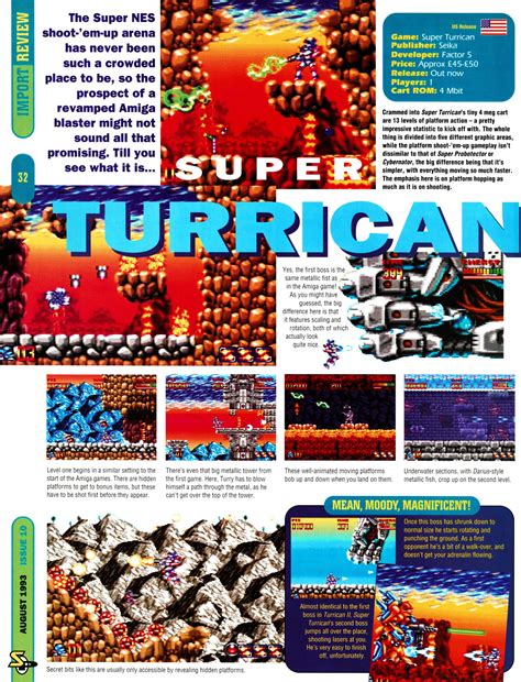 Super Turrican Super Nintendo Review From Super Play Issue 10
