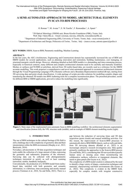 Pdf A Semi Automated Approach To Model Architectural Elements In Scan