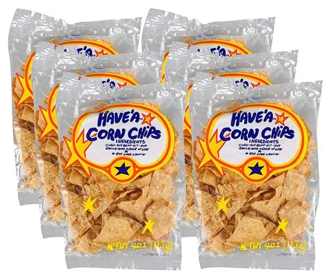 Havea Corn Chips Regular Flavor 4 Ounce Bag Pack Of 6