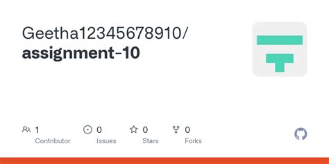 Github Geetha12345678910assignment 10