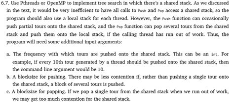 solved 6 7 use pthreads or openmp to implement tree search