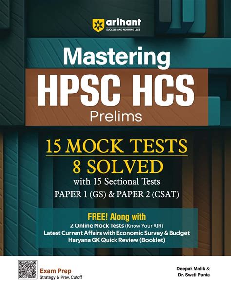 Hpsc Hcs Prelims 15 Mock Tests 8 Solved English K Medium