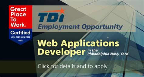 Tdi Technologies Inc On Linkedin Tditek Hiring Developer