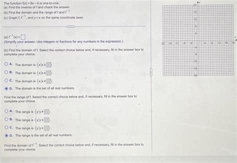 solved a find the inverse of f and check the answer b