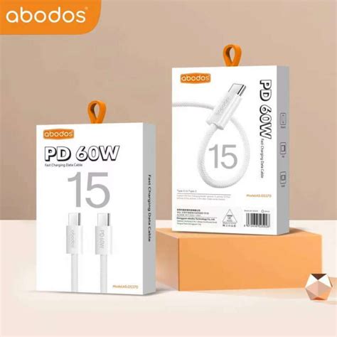 Abodos As Ds370 60w Pd Usb Data Cable Type C To Type C Super Fast Chaging 1 Meter High Speed