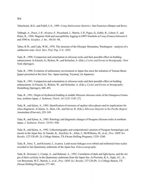 Tu Tabachnick Bg And Fidell Ls 1989 Using Multivariate Statistics