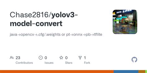 Github Chase Yolov Model Convert Java Opencv Cfg Weights Or Pt Onnx Pb Tflite