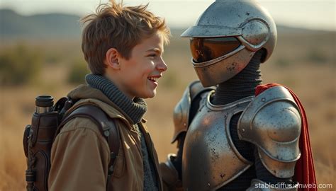 Knight Robot And Its Master Stable Diffusion Online