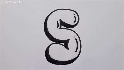 Title S In Bubble Letters Graffiti GRAPHICOLD