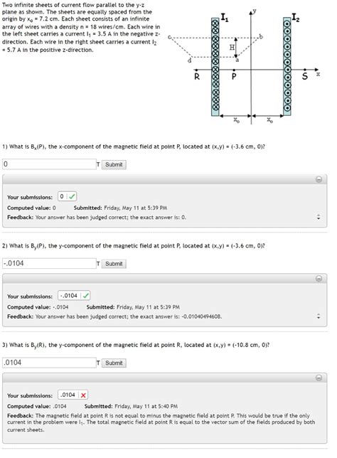 solved two infinite sheets of current flow parallel to the
