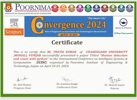 Pratik Kumar On Linkedin Icsc Conference Ai Machinelearning Python Research Achievement