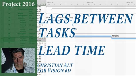22 Ms Project 2016 Add A Lag Between Tasks Easy Pmp Capm Youtube