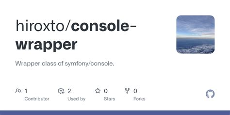 github hiroxto console wrapper wrapper class of symfony console