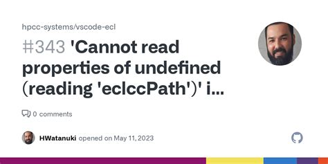 Cannot Read Properties Of Undefined Reading Eclccpath In Vscode W