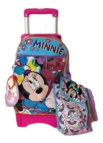 Mochila Primaria Llantitas Disney Mimi 5 Piezas Con Rueditas Mercadolibre