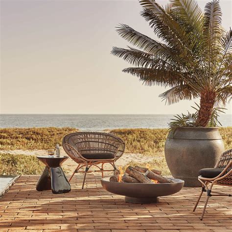 Form Black Cement Fire Pit Cb2 Uae