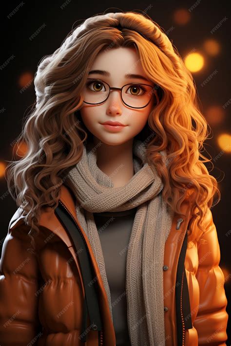 premium ai image 3d animated girl cute face generated in ai