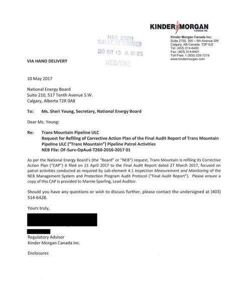 Example Of Corrective Action Plan Letter