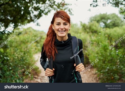Pretty Redhead Hiker On Her Way Stock Photo Shutterstock