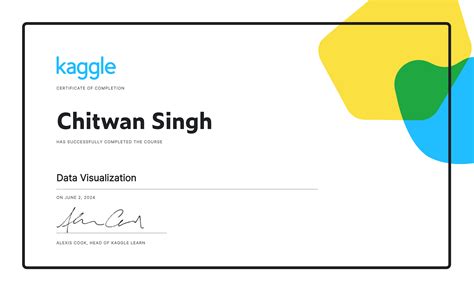 chitwan singh completed the data visualization course on kaggle
