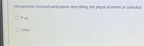 solved introspection involved participants describing the