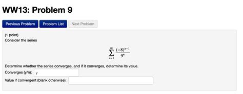 Solved WW Problem Previous Problem Problem List Next Chegg Com