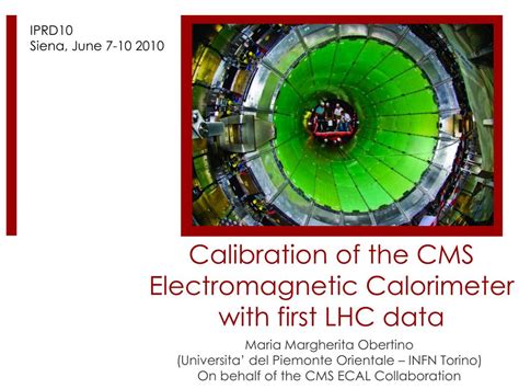 Ppt Calibration Of Cms Electromagnetic Calorimeter With Lhc Data