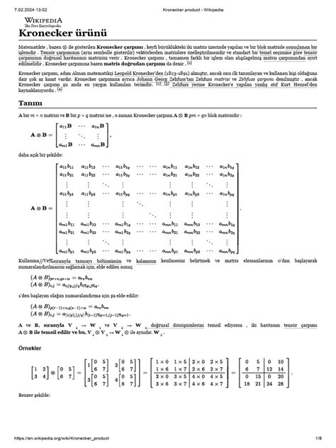 Kronecker Product Wikipedia Pdf