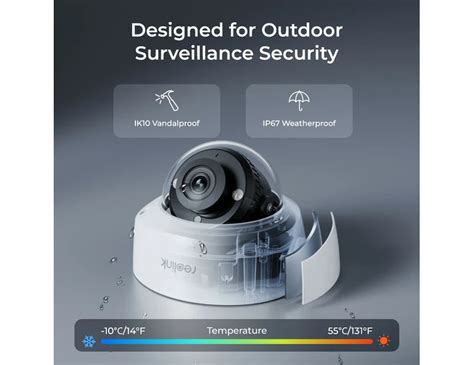 Reolink 4k Ik10 Vandal Proof Poe Camera With Color Night Vision Smart Cameras