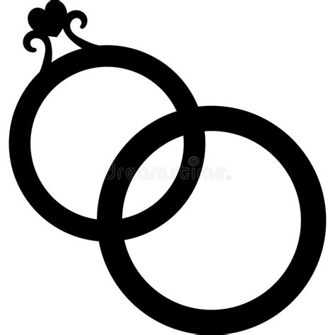 Linked Wedding Rings Stock Illustration Illustration Of Vector 345885044