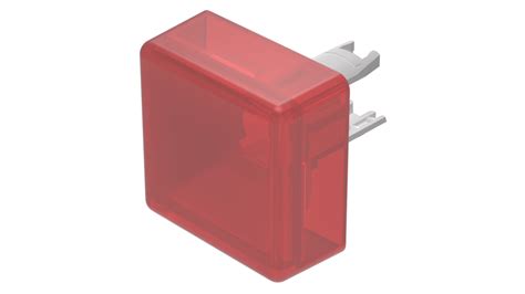 18 9822 Indicator Lens Square Style Red 138 Long Rs