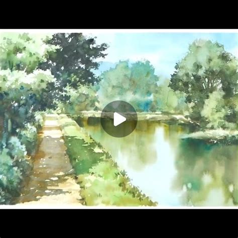 Namil Art남일 수채화강남서초 취미수채화 On Instagram Shorts Without Sketch Landscape Watercolor Lake