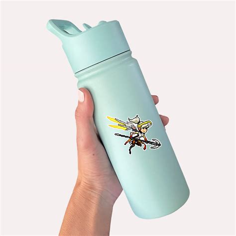 Overwatch 2 Mercy Pixel Spray Vinyl Sticker Decal Laptop Phone