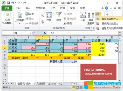 Excel数据验证（excel 2010中通过“数据验证”功能控制只能输入特定数据的方法）电脑软硬件教程网