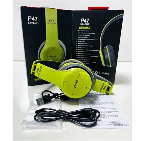 P47 TF FM USB Wired Earphones Headset Aux 3.5mm P47 Wireless Headphones ...