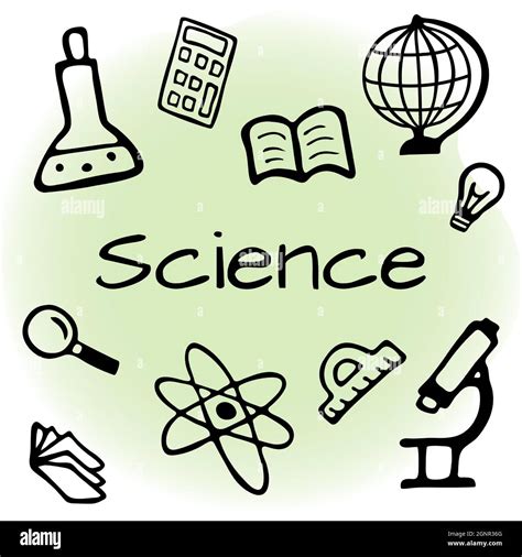 Hand Drawn Science Design Set Doodle Style Vector Illustration