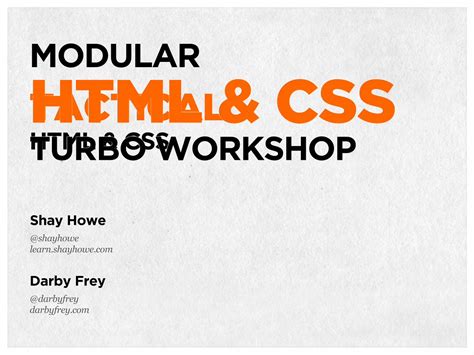 PDF Modular HTML CSS Turbo Workshop DOKUMEN TIPS