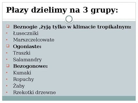 Prezentacja Płazy Zwierzęta Zmiennocieplne Świat Prezentacji