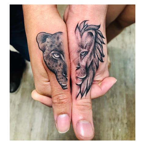 Lion Jaguar Tatto Matching Couple Tattoos Couples Tattoo Designs