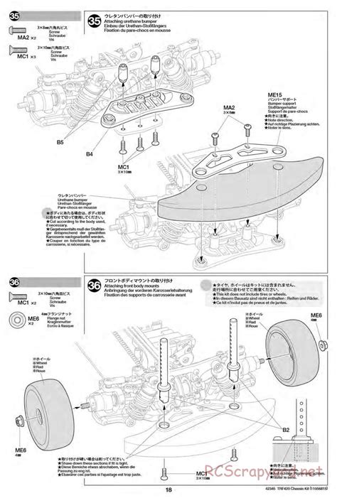 Tamiya 42345 Manual TRF420 Chassis RCScrapyard Radio Controlled Model Archive