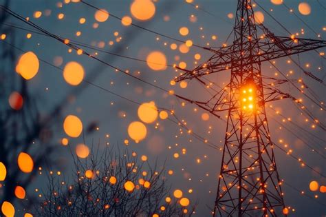 electric telecom energy grid abstract photo premium ai generated image