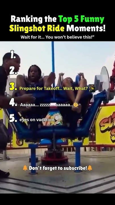 Ranking The Top5 Funny Slingshot Ride Moments Youtube