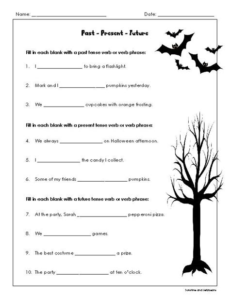 Past Present Future Worksheets