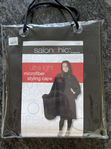 Salonchic Ultra Light Microfiber Cutting Styling Cape Snap Closure 54x60 Black Ebay