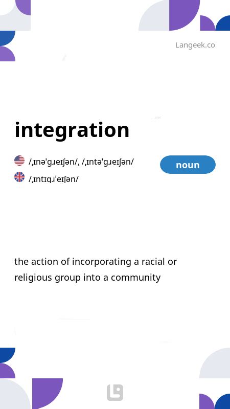 Definition And Meaning Of Integration Picture Dictionary