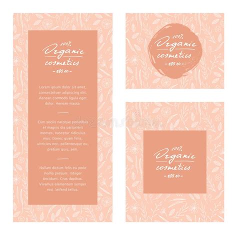 Cosmetics Vector Template Stock Vector Illustration Of Label 81865122