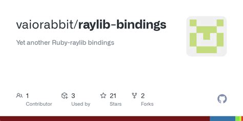 Github Vaiorabbitraylib Bindings Yet Another Ruby Raylib Bindings