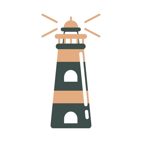 Lighthouse Icon Flat 10463300 Vector Art At Vecteezy